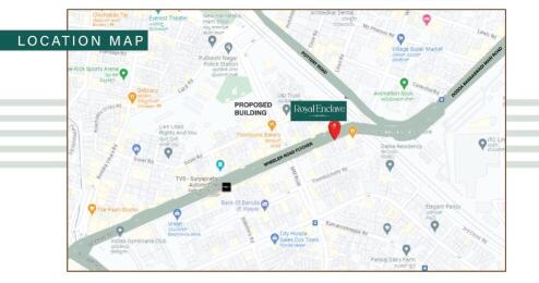 Enclavar Builders Royal Enclave Map - Cox Town, Pulikeshi Nagar ...