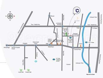 Enkay Life Realtors Coral Park Map - Charholi, Pune Location Map