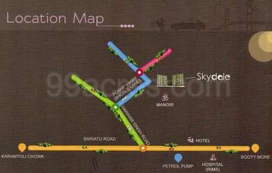 Estate Buildcon Skydale Map - Morabadi, Ranchi Location Map