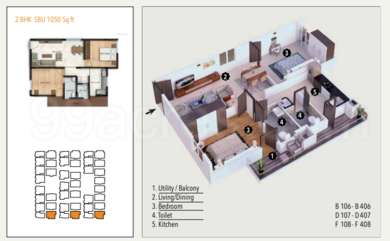 2 BHK Apartment / Flat for sale in Eswar Vanamali Hennur Road Bangalore ...