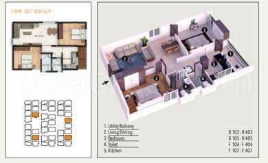 2 BHK Apartment / Flat for sale in Eswar Vanamali Hennur Road Bangalore ...