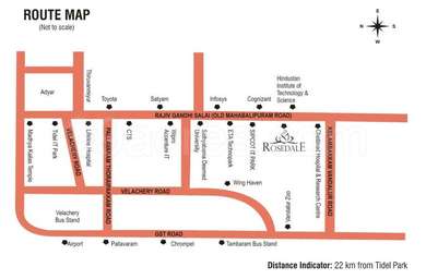 ETA Star Tech City Eta Rosedale Map - Padur, Kanchipuram Location Map