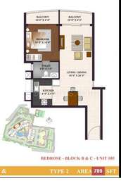 2 BHK / Bedroom Apartment / Flat for rent in Eta Rosedale Padur Chennai - 800 Sq. Ft.- 1st floor ...