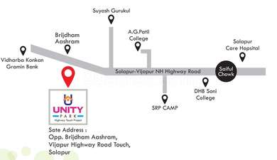 Ethos Realty Ethos Unity Park Map - Soregaon, Solapur Location Map