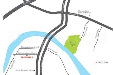 Etica Developers Etica Sapthagiri Map - Kotturpuram, Chennai Location Map