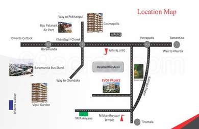 Evos Buildcon Evos Palace Map - Patrapada, Bhubaneswar Location Map
