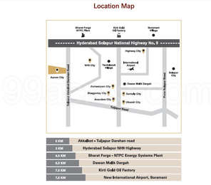 Excellence Shelters Builders Excellence Aurum City Map - Pune Solapur ...