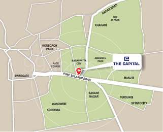 F5 Realtors F5 The Capital Map - Hadapsar, Pune Location Map