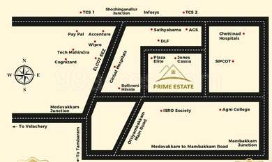 VIP Housing VIP Prime Estate Map - Ottiambakkam, Chennai South Location Map