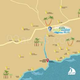 Acron Group Acron Edgewater Villas Map - Arpora, North Goa Location Map
