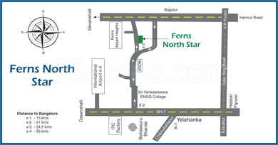Ferns Estates and Developers Ferns North Star Map - BEML Layout ...