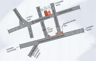Fort Group Fort Harmony Map - Rash Behari, Sarat Bose Road Location Map