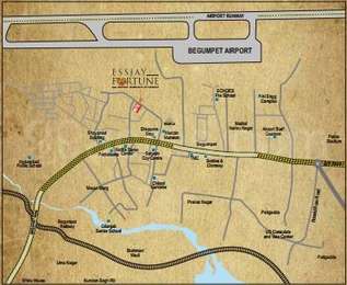 My Fortune Group Essjay Fortune Map - Begumpet, Hyderabad Location Map