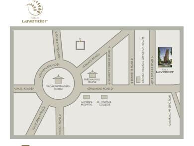 Forus Initiatives Forus Lavender Map - Chembukkav, Thrissur Location Map
