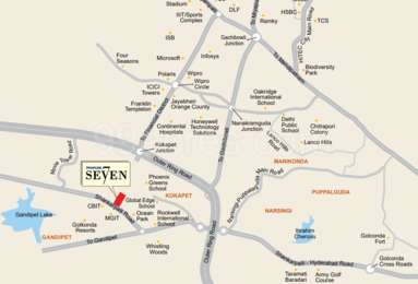 FRONTLINE BUILDERS Frontline Seven Map - Kokapet, Hyderabad Location Map