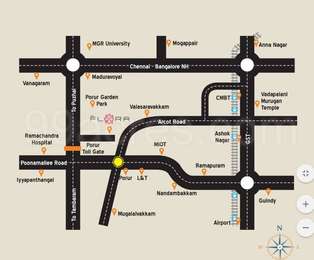 GP Homes GP Flora Map - Porur, Chennai Location Map