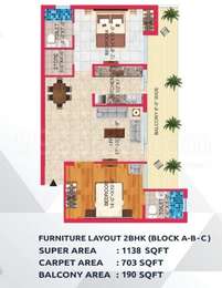 3 BHK / Bedroom Apartment / Flat for rent in G3S Infinity Heights ...