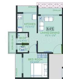 1 BHK Apartment / Flat for sale in The Palm Oak Sector-16 Ulwe Navi ...