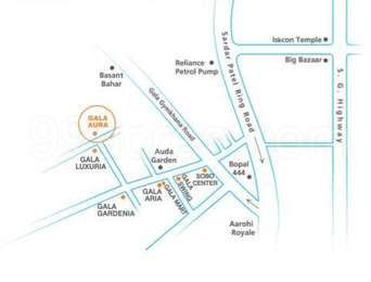 Gala Infrastructure Builders Gala Aura Map - South Bopal, Ahmedabad ...