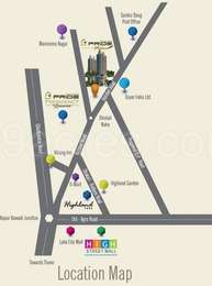 Larkins Group Larkins Pride Palms Map - Kolshet, Mumbai Thane Location Map