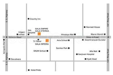 Gala Infrastructure Builders Gala Empire Map - Thaltej, Ahmedabad ...