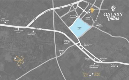 Galaxy Cosmos Galaxy Villas Map - Chhani, Vadodara Location Map