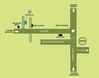 Grap Realty Grap Elements Map - Birati, Kolkata Location Map
