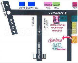 Gardenia Group Builders Gardenia Greens Map - Sector 18 Vasundhara ...