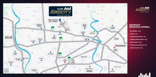 Gaurs Group Gaur Aero Mall Map - Ajantapuram, Ghaziabad Location Map