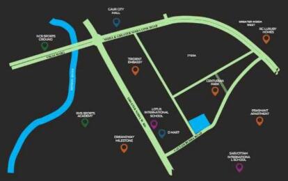 Gaurs Group Gaur Aspire Centurian Park Map - Techzone 4 Greater Noida ...