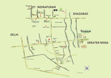 Gaurs Group Gaur City 7th Avenue Map - Sector 4, Greater Noida Location Map