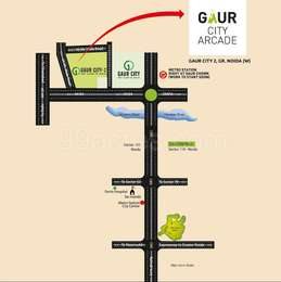 Gaurs Group Gaur City Arcade Map - Greater Noida West Location Map