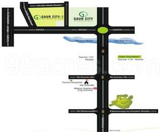 Gaurs Group Gaur City Galleria Map - Noida Extension Location Map