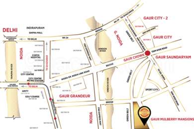 Gaurs Group Gaur Mulberry Mansions Map - Sector 1 Greater Noida West ...
