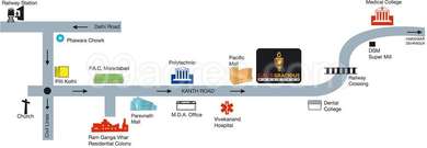 Gaurs Group Gaur Gracious Map - Harthala, Moradabad Location Map