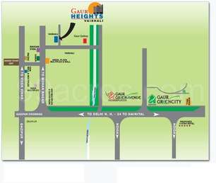 Gaurs Group Gaur Heights Map - Sector 4 Vaishali, Ghaziabad Location Map