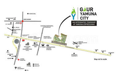 Gaurs Group Gaur Yamuna City Plots Map - Yamuna Expressway, Greater ...