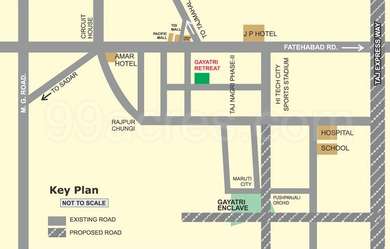 Gayatri Developwell Builders Gayatri Retreat Map - Taj Nagari, Agra ...