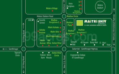 Gayatri Infrastructure Gayatri Maitri Shiv Greens Map - Motera ...