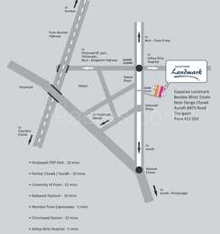 Gayatrree Skyscrapers Gayatrree Landmark 2 Map - Thergaon, Pune ...