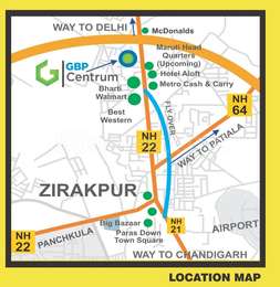 GBP Group GBP Centrum Map - Zirakpur, Chandigarh Location Map