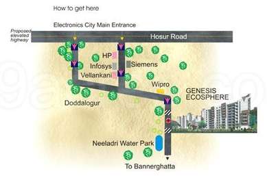 Genesis Realtors Genesis Ecosphere Map - Neeladri Nagar, Bangalore ...