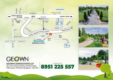Geown Properties Builders Geown Breeze Map - Malur, Hoskote, Kolar ...
