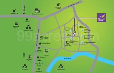 Gera Developments Gera Park View 1 Map - Kharadi, Pune Location Map