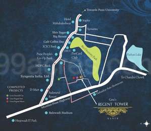 Gera Developments Gera Regent Tower Map - Baner, Pune Location Map