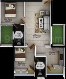 2 BHK / Bedroom Apartment / Flat for rent in Green Field Bougainvillea ...
