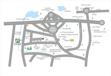 Giridhari Homes Happiness Hub Map - Appa Junction , Hyderabad Location Map