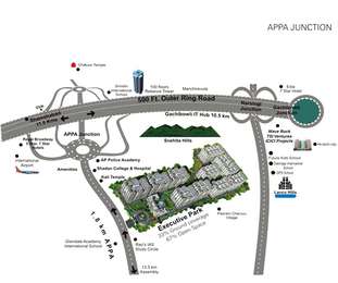 Girdhari Constructions Builders Giridhari Isola Map - Bandlaguda Jagir ...