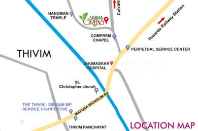 Girija Estates Girija Greens Map - Thivim, Goa Location Map