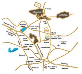 GK Associates GK Palacio Map - Moshi, Pune Location Map